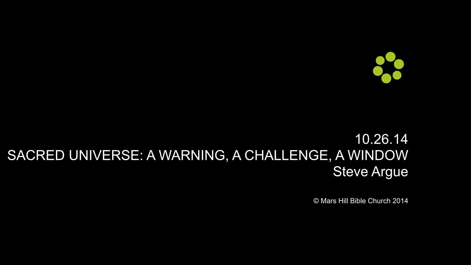102614 - Steve Argue on Vimeo