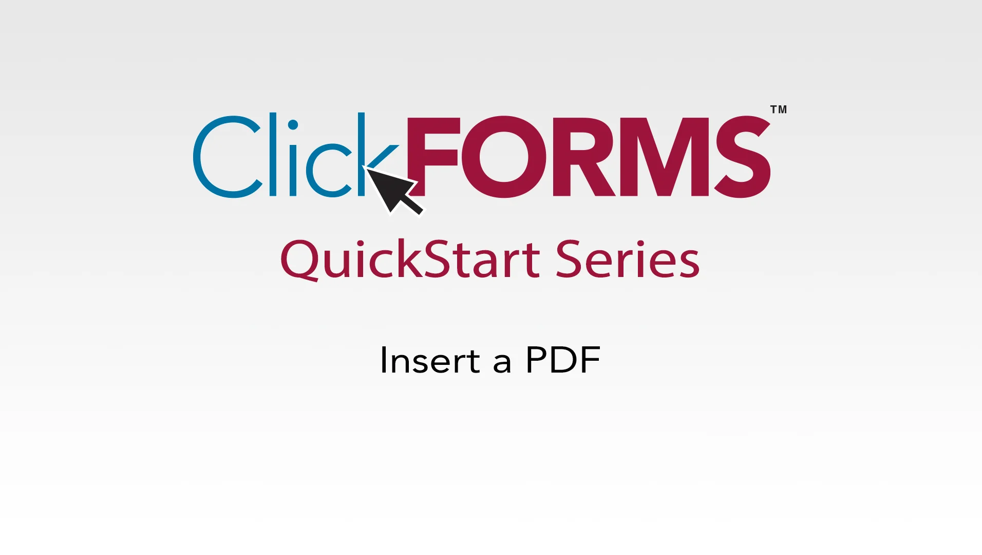 ClickFORMS QuickStart - Insert a PDF into your Report on Vimeo