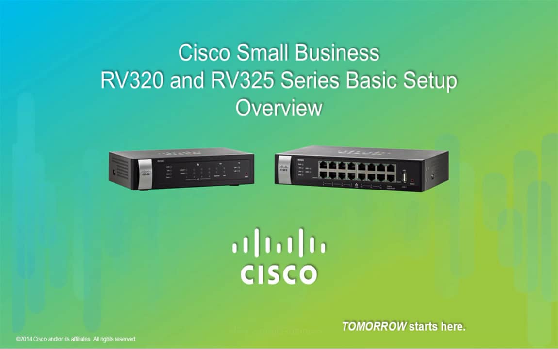RV320 and RV325 Router Basic Configuration Tutorial on Vimeo