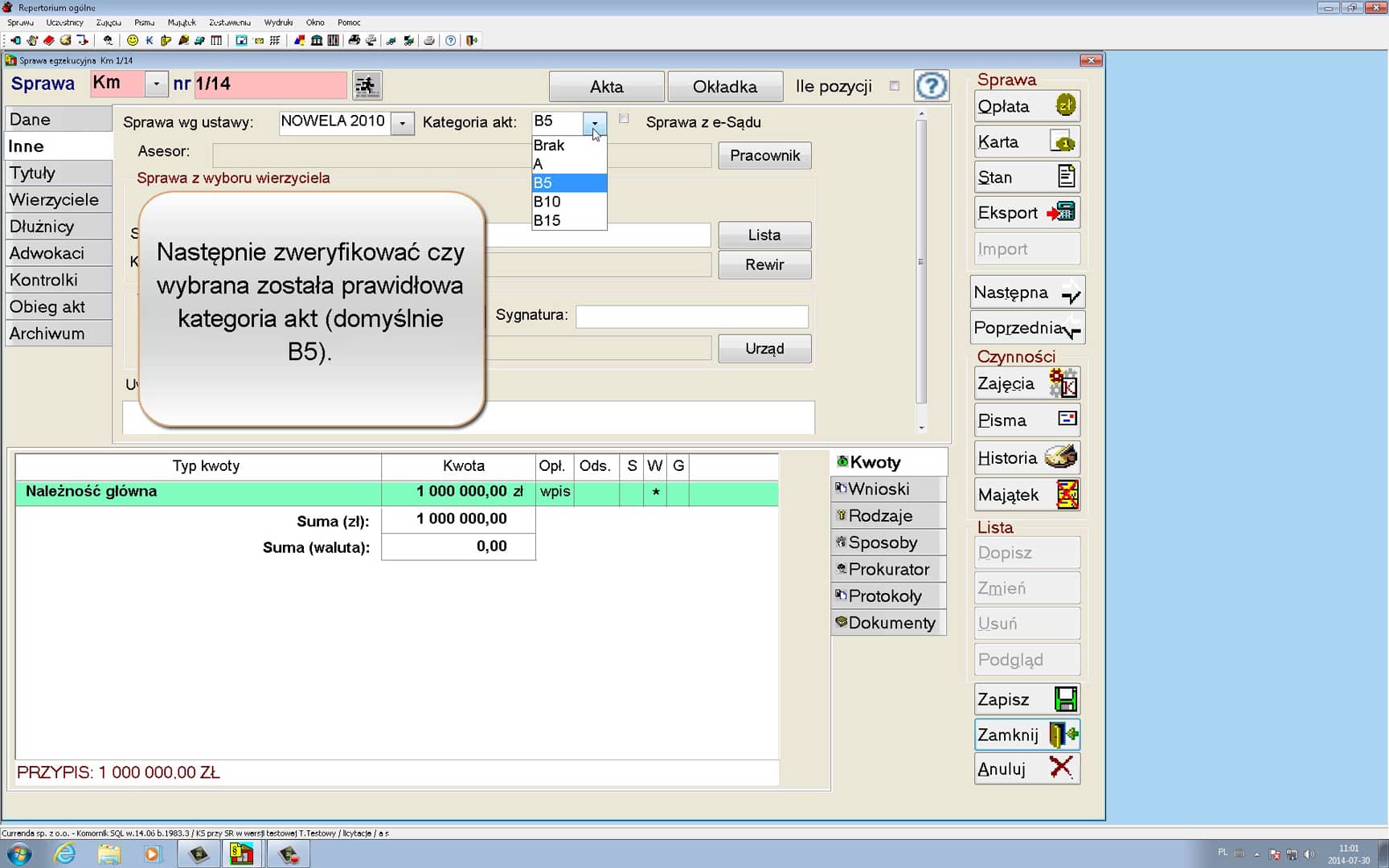 Generowanie listy spraw do archiwum w aplikacji Komornik SQL on Vimeo