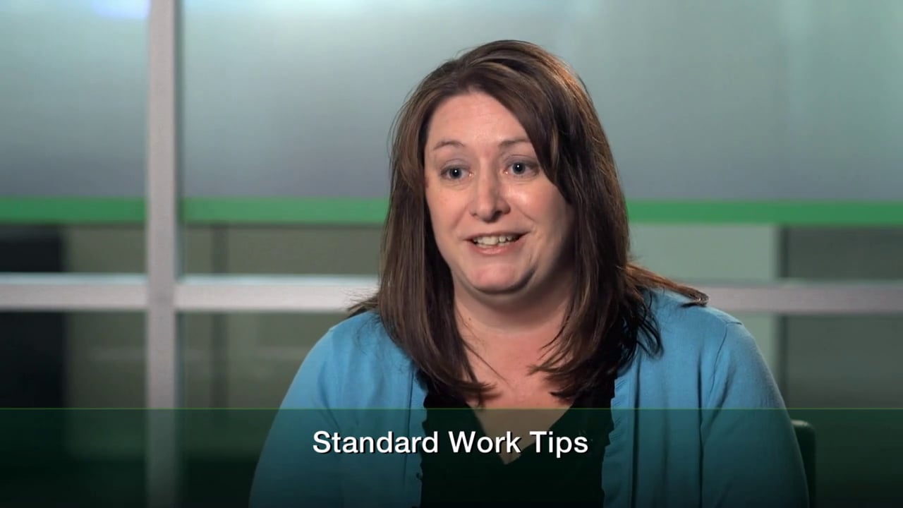 Standard Work Tips on Vimeo