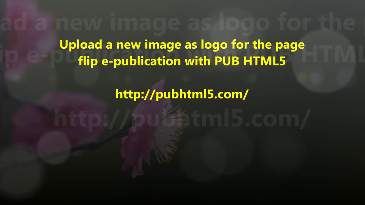 PUB HTML5 - Select and upload a new logo for the digital magazine on Vimeo