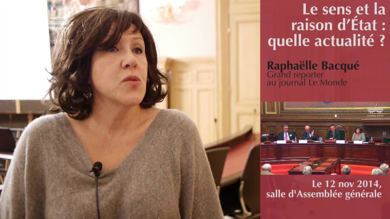Raphaëlle Bacqué : le sens et la raison d'État, quelle actualité ? on Vimeo