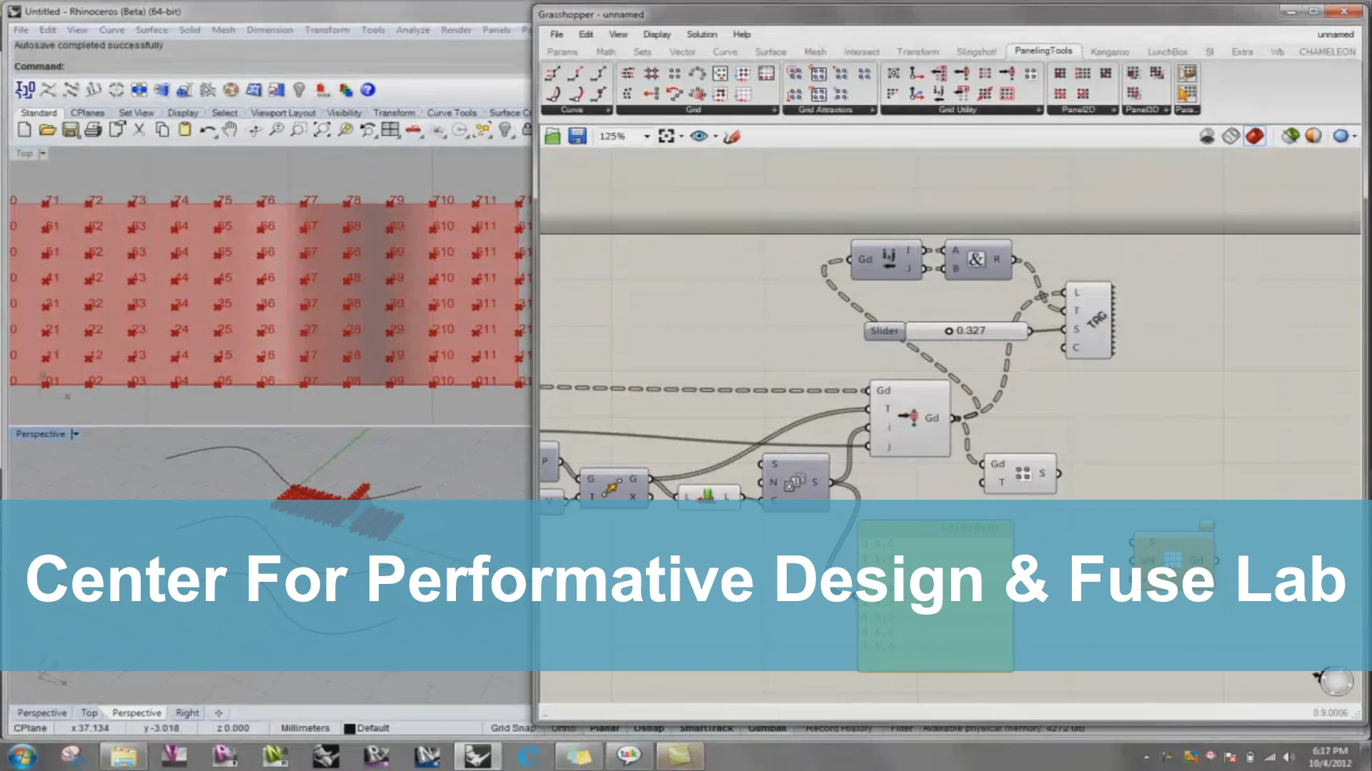 Grasshopper: Paneling Tools for Grasshopper on Vimeo