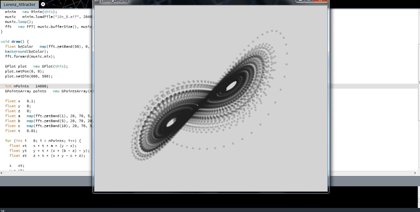 Processing - Lorenz Attractor and FFT on Vimeo