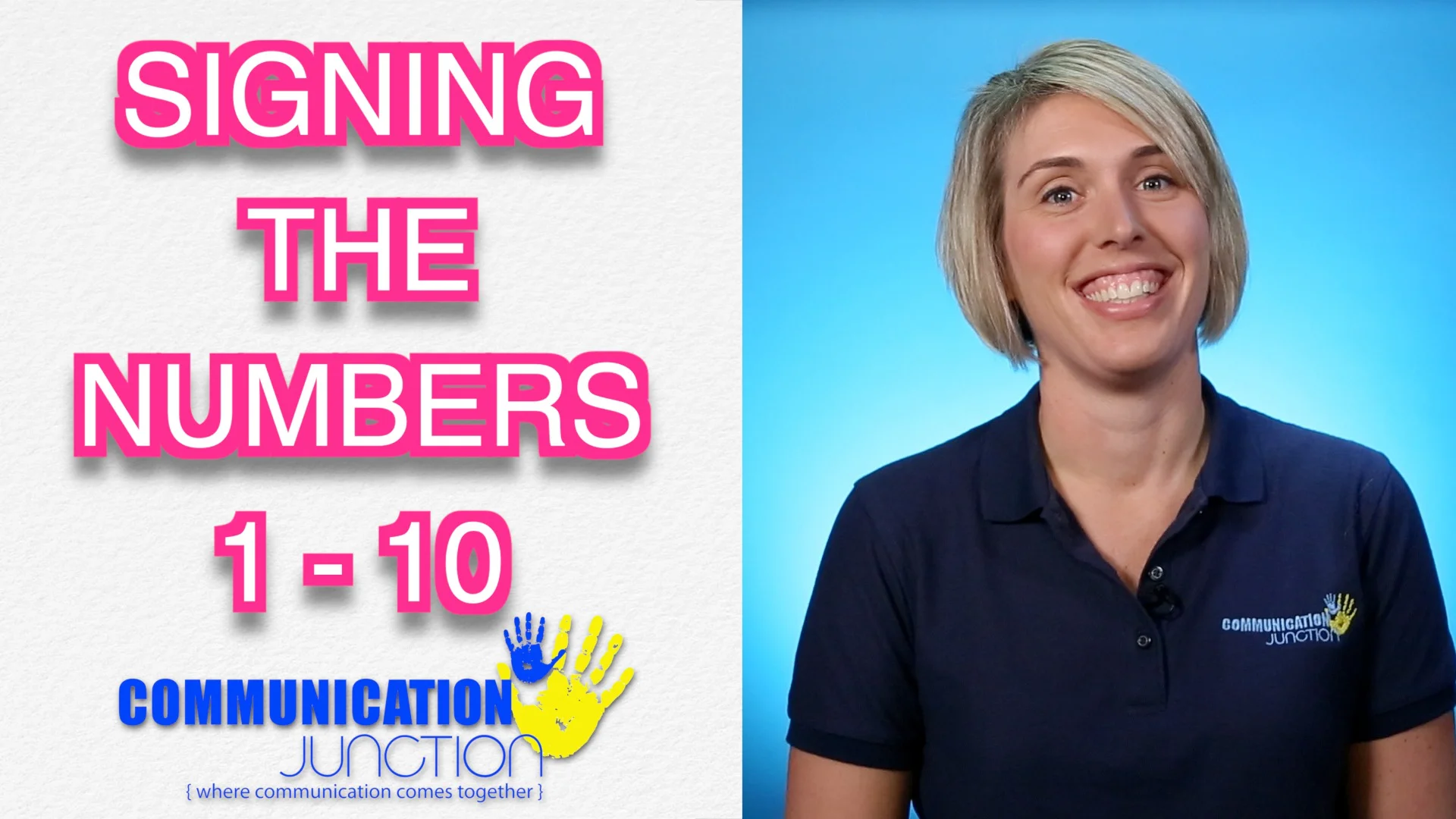 Signing the Numbers 1 through 10 in American Sign Language on Vimeo