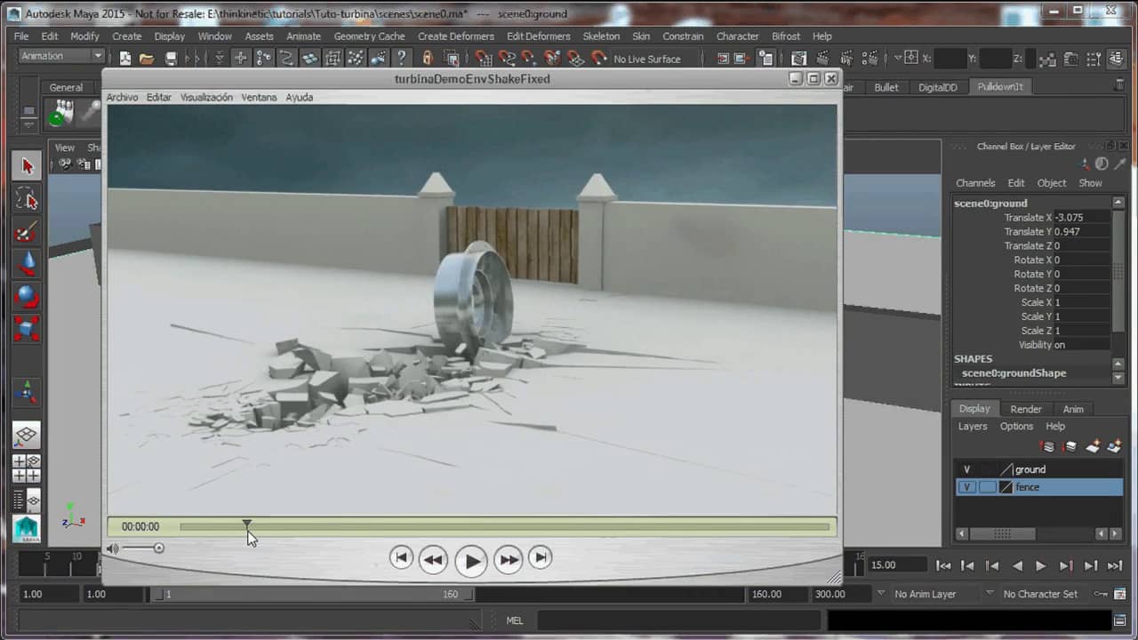Destroying the scenery with Pulldownit 3 in Maya on Vimeo
