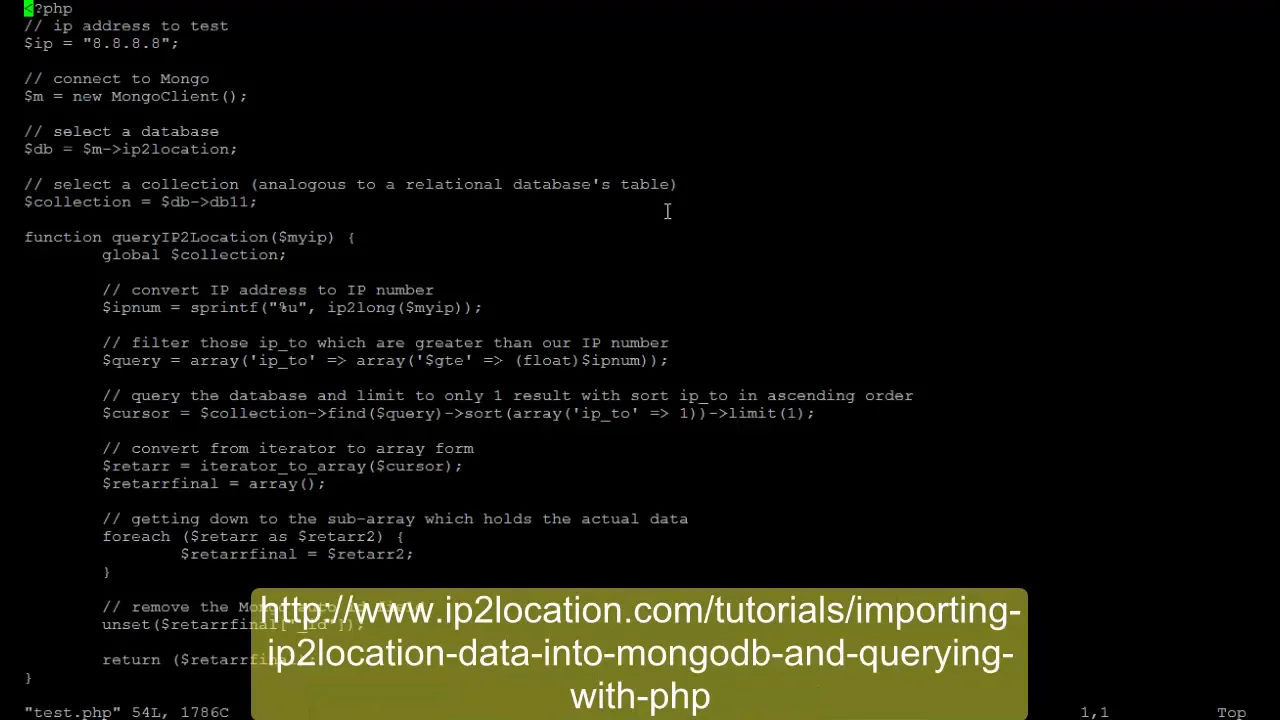 Importing Ip2location Data Into Mongodb And Querying With Php On Vimeo
