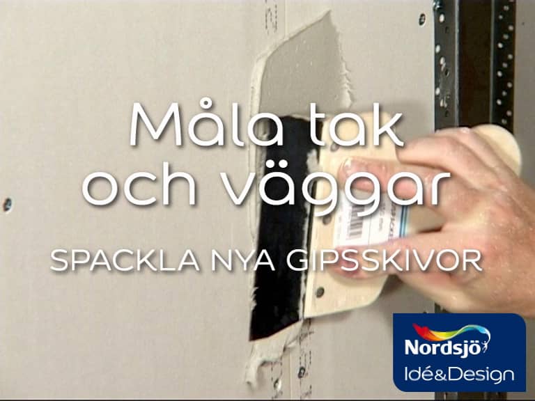 Måla tak och väggar – spackla nya gipsskivor | DIY | Nordsjö Idé ...