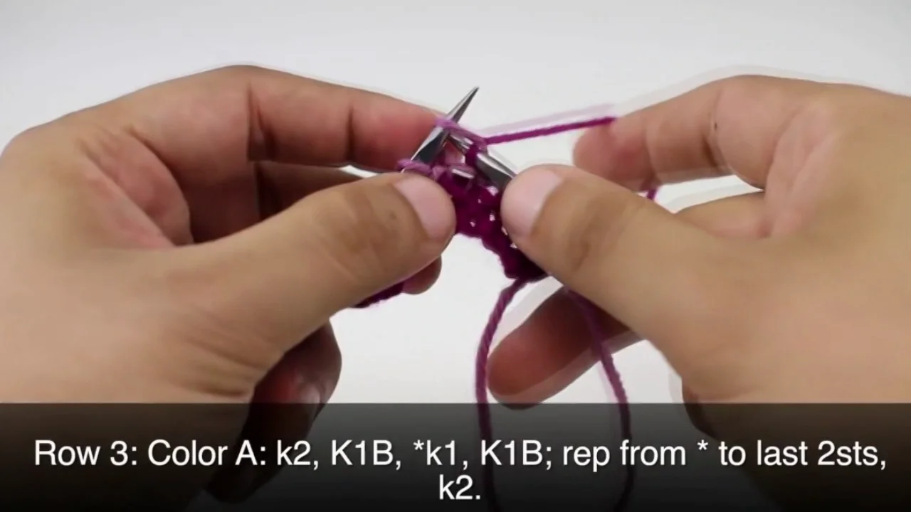 two color bee stitch on Vimeo