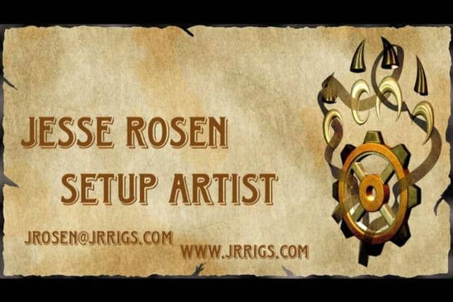 Jesse Rosen Setup Artist Demo Reel on Vimeo