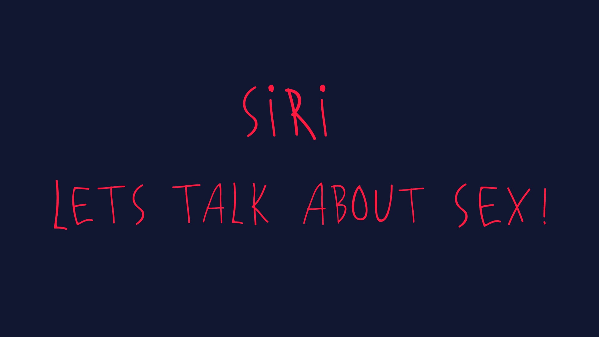 Siri Lets Talk About Sex on Vimeo