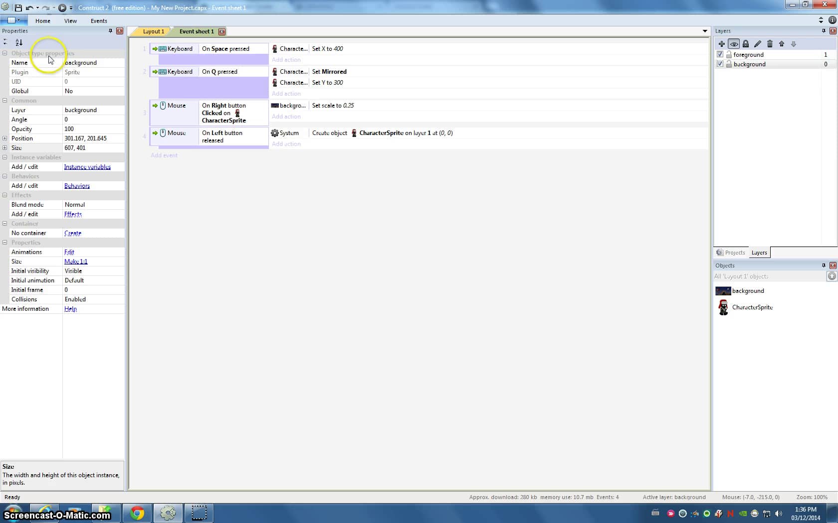 Construct 2 - Event Sheets: Part 4 on Vimeo