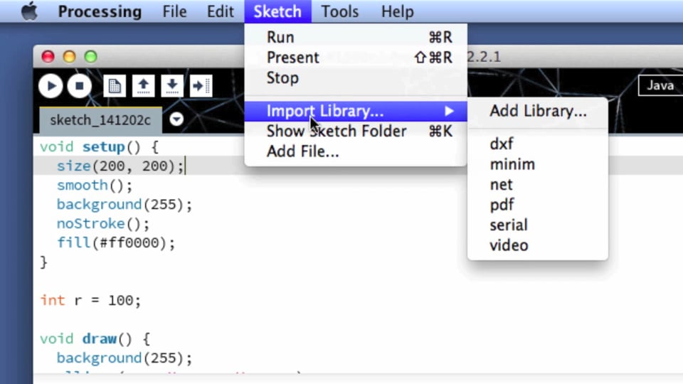 #15 ControlP5ライブラリを導入しよう | Processing入門 - プログラミングならドットインストール