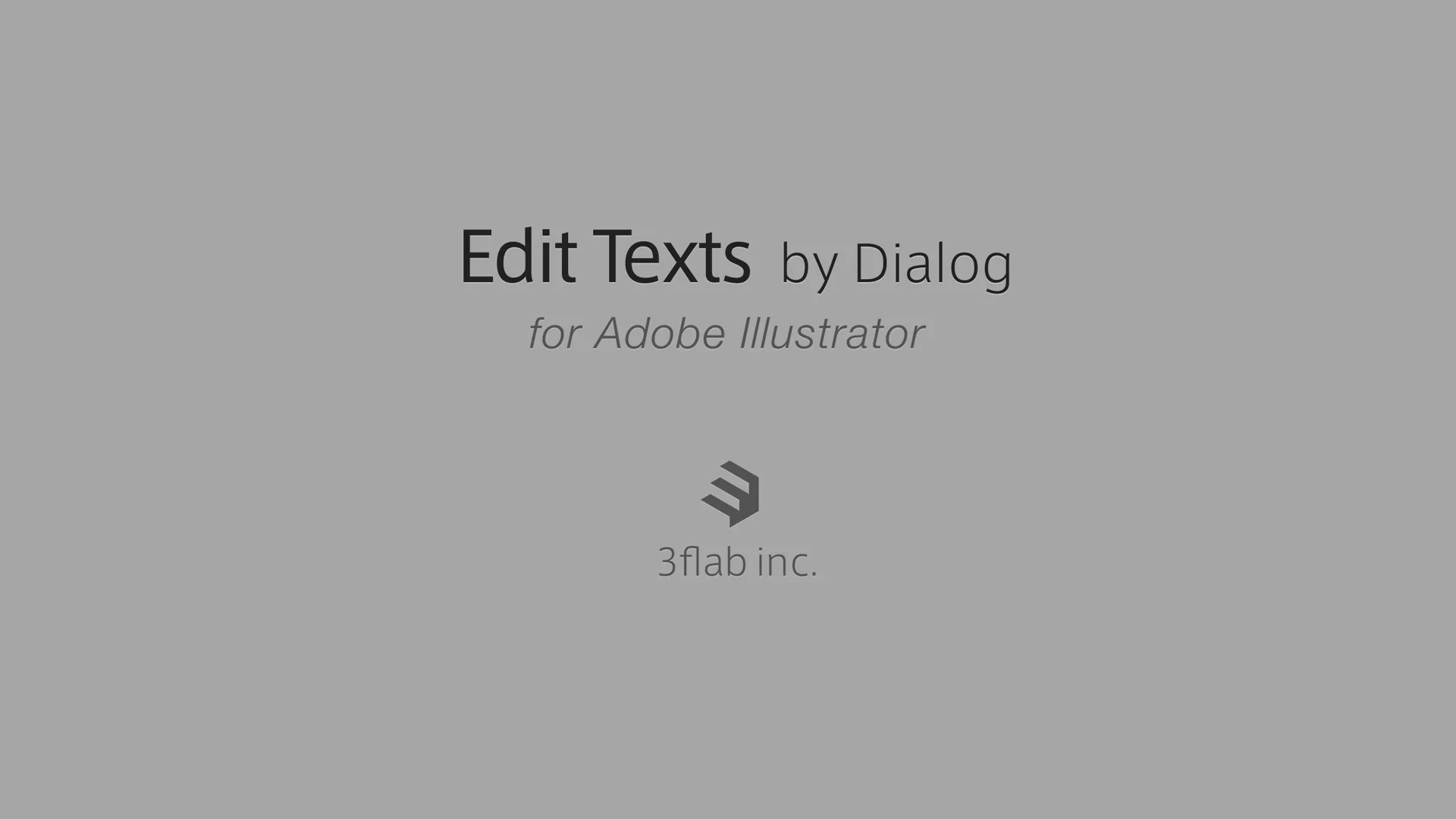 Edit Text by Dialog for Adobe Illustrator