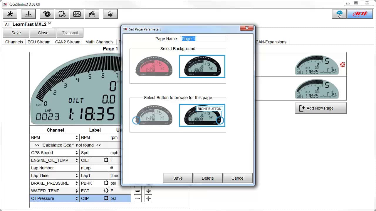 Race Studio 3 Basic Configuration - Part 2 on Vimeo