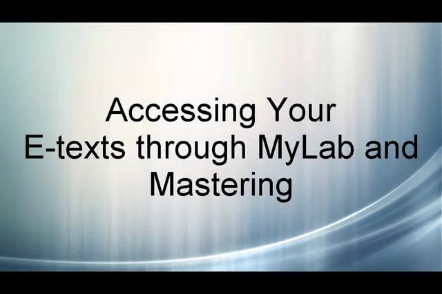 MGF1107 - Accessing Your E-text through MyLab and Mastering on Vimeo