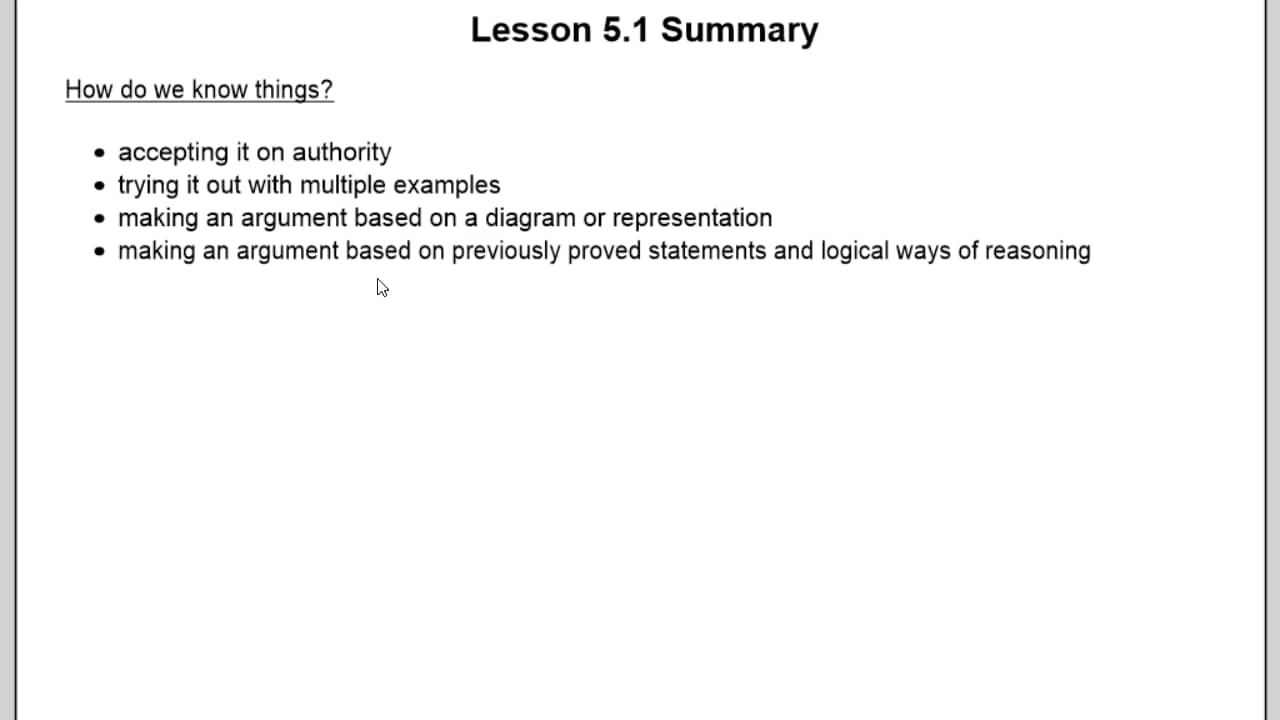 Lesson 5.1 Summary on Vimeo