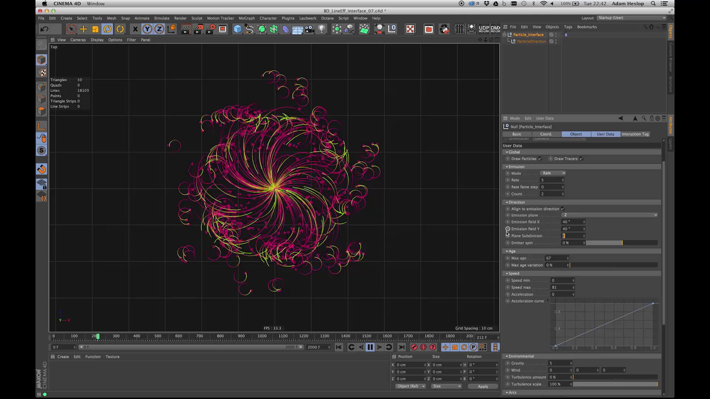 C4D Python - Custom particle system - Waveforms