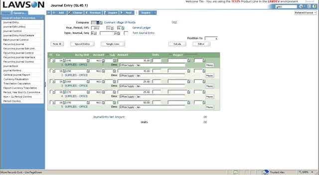 Lawson-GL (General Ledger) on Vimeo