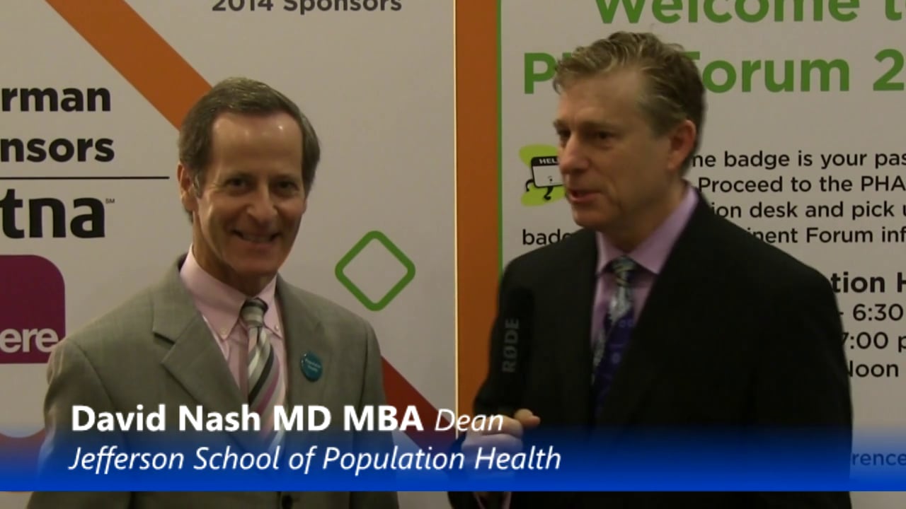 PHA Forum 2014: Meet David Nash MD MBA on Vimeo