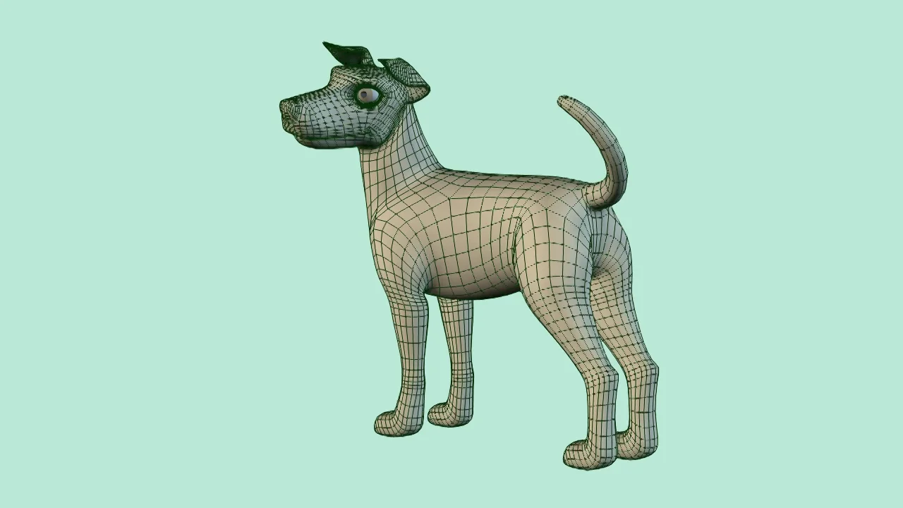 3d-animated dog model showing various movements on Vimeo