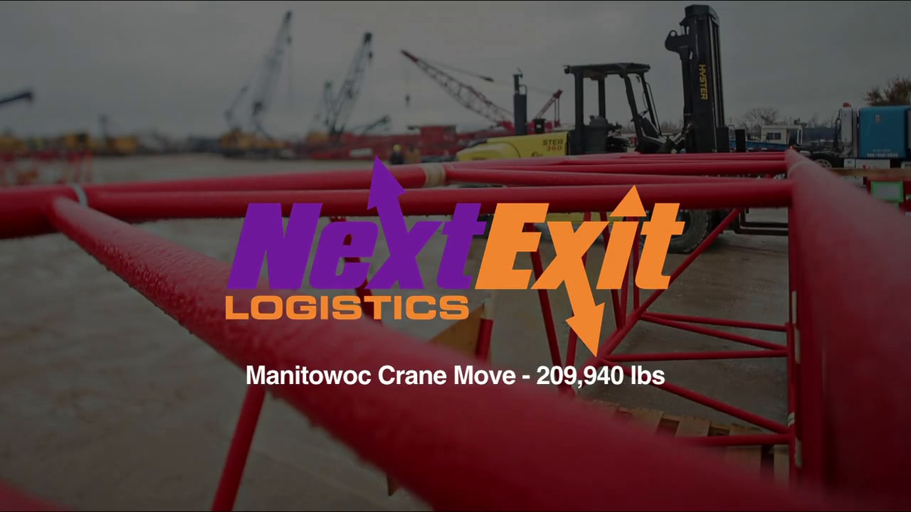 Next Exit Logistics & WF Magann Corp - Manitowoc Crane Move on Vimeo