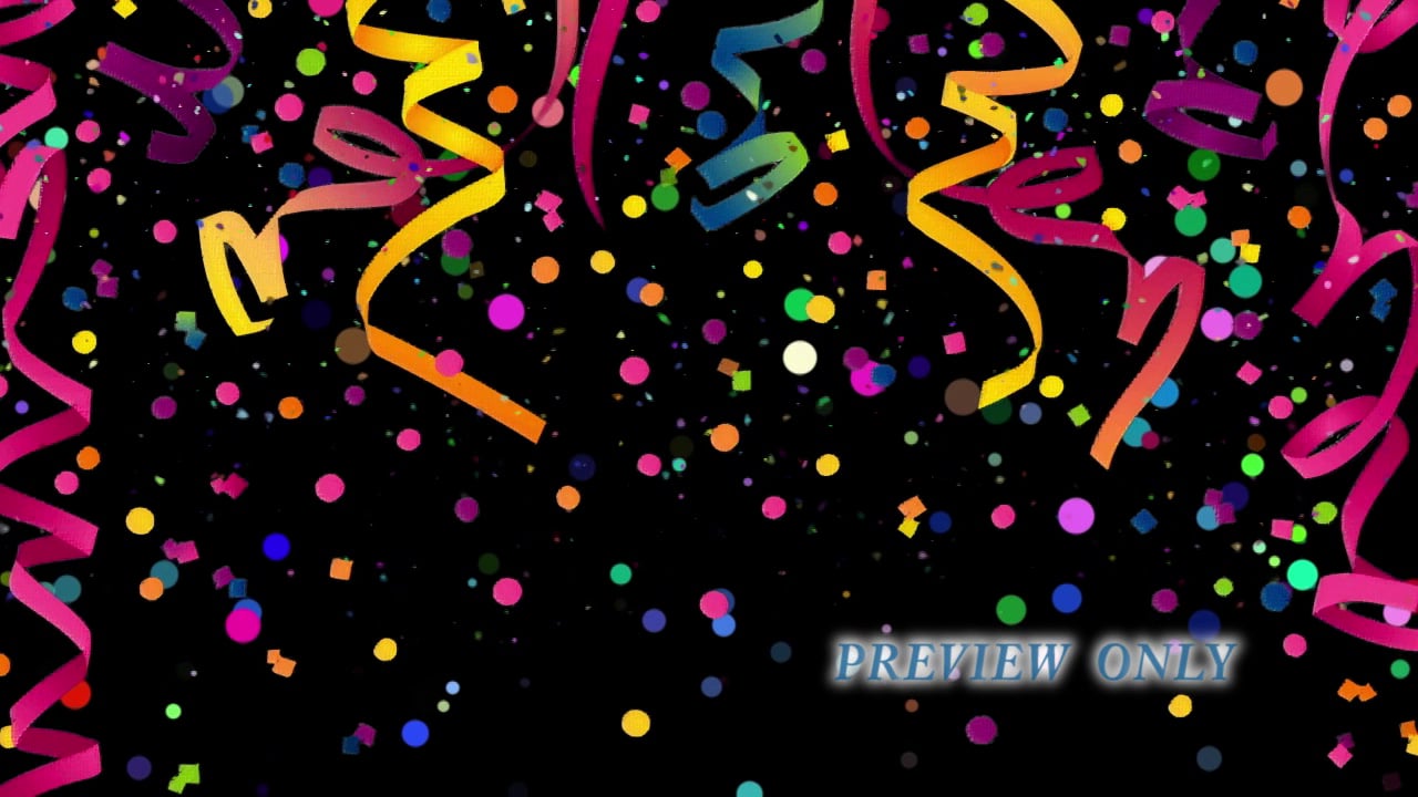 Confetti And Streamers Celebration Moving Background on Vimeo