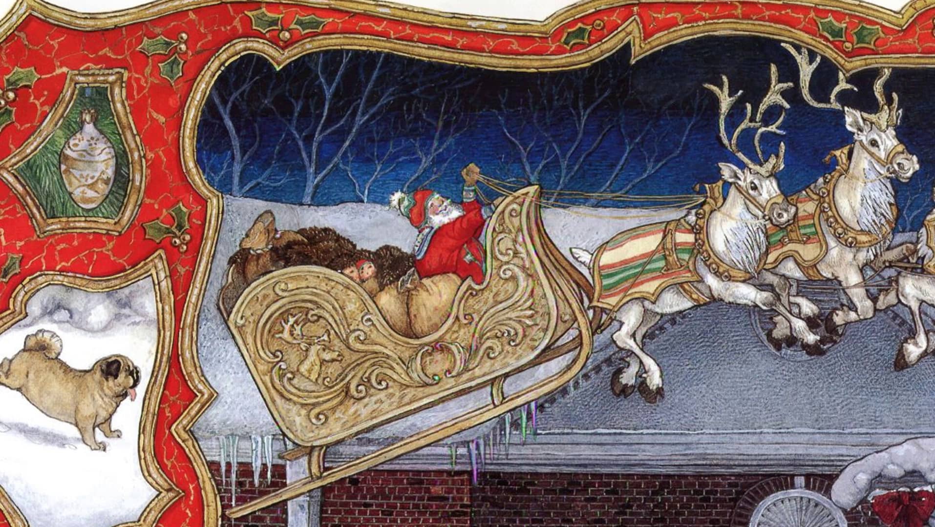 Twas the night before Christmas, illustrations by Jan Brett on Vimeo