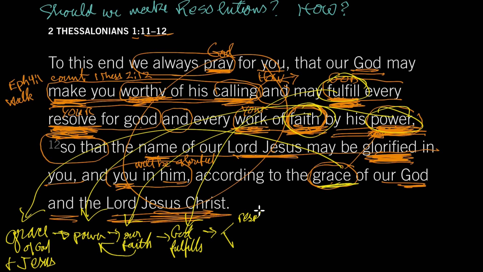 2 Thessalonians 2:11–12 // New Years Resolutions on Vimeo