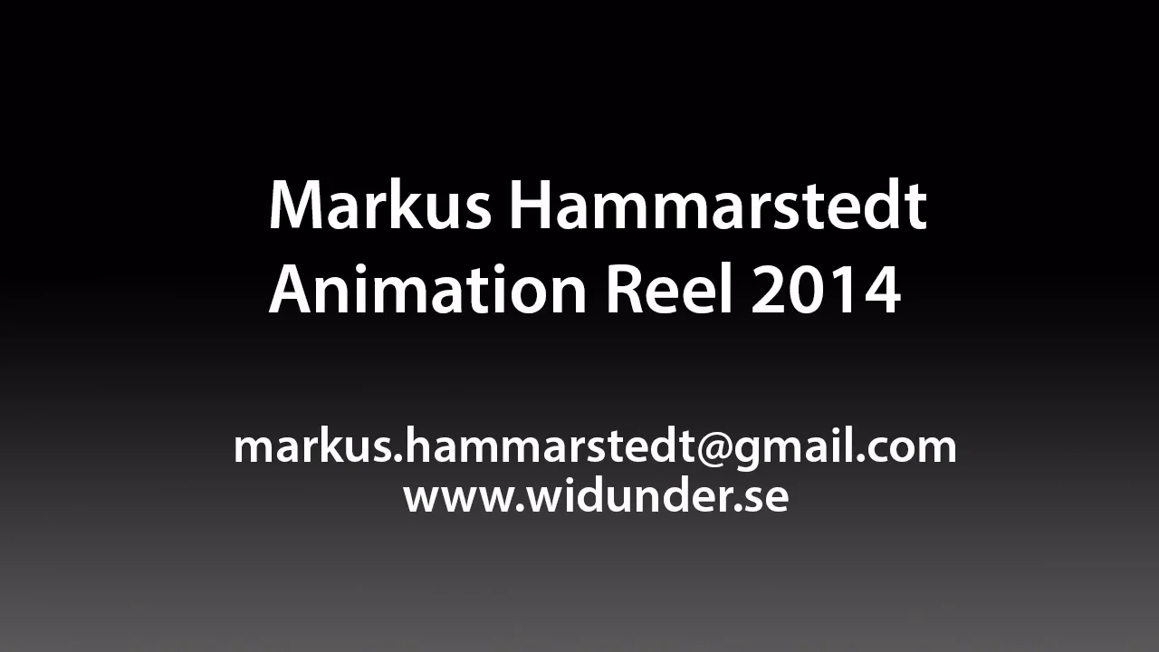 Markus Hammarstedt Animation Reel 2014 on Vimeo