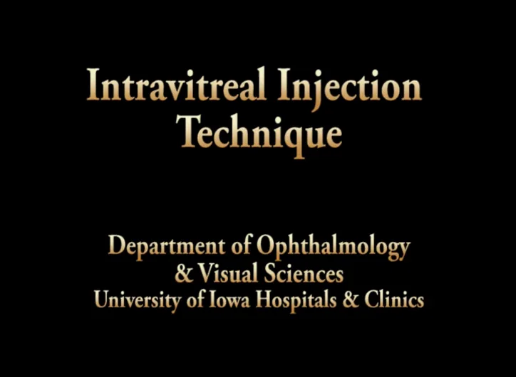Intravitreal Injection Technique: A Primer for Ophthalmology Resident ...