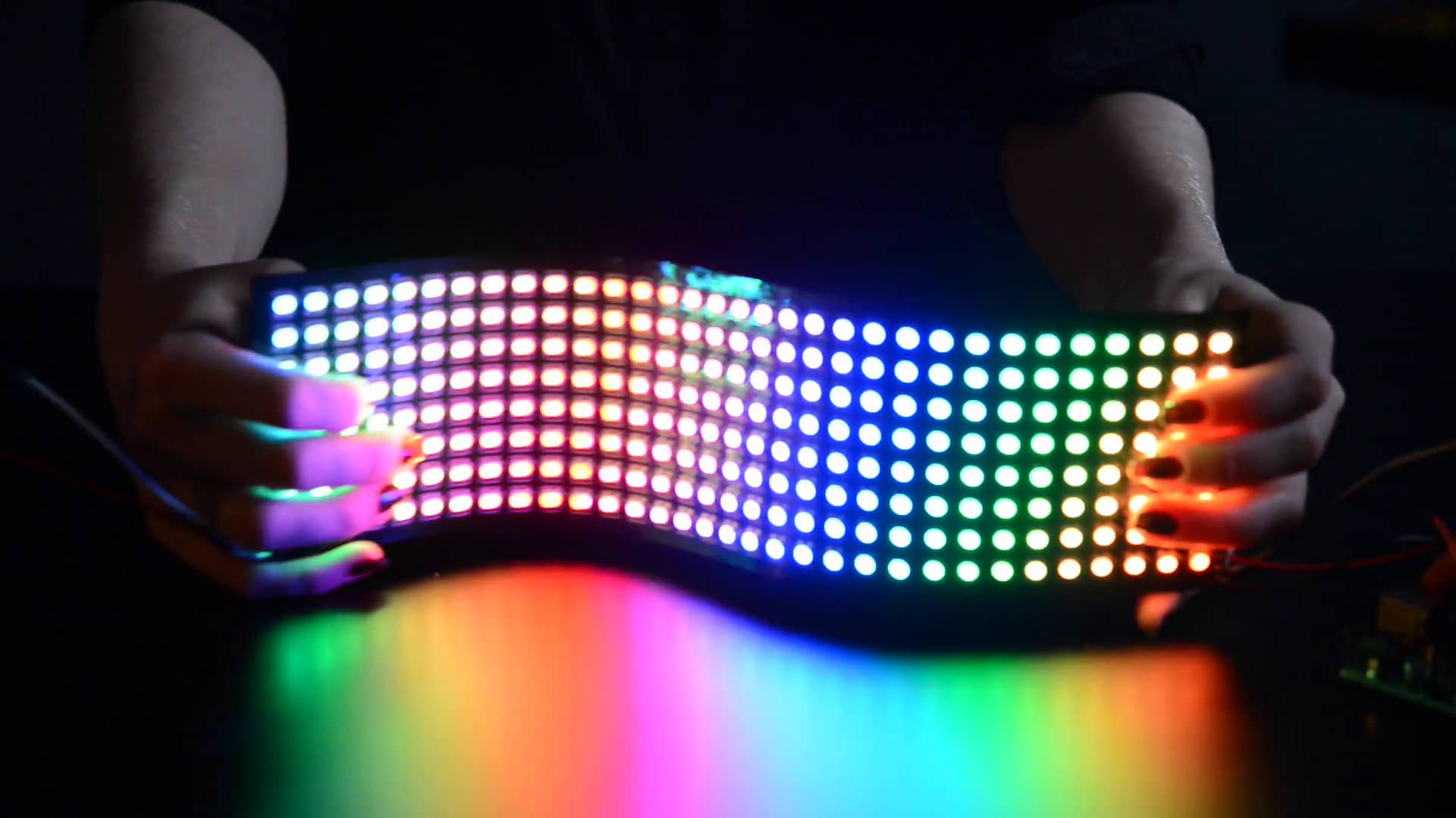 Flexible 8x32 NeoPixel RGB LED Matrix on Vimeo