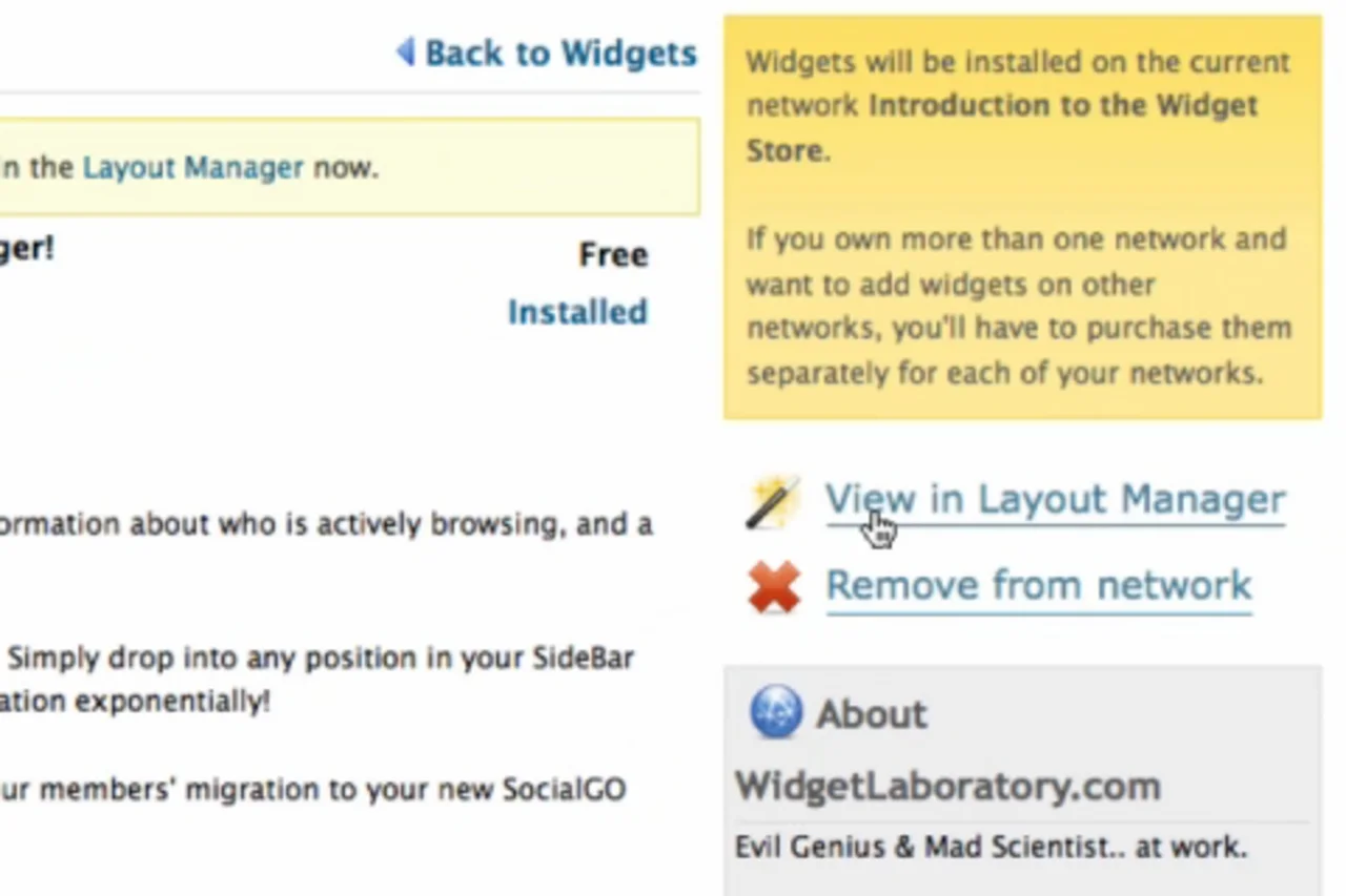 SOCIALGO WIDGET STORE - INSTALLATION AND DEMONSTRATION