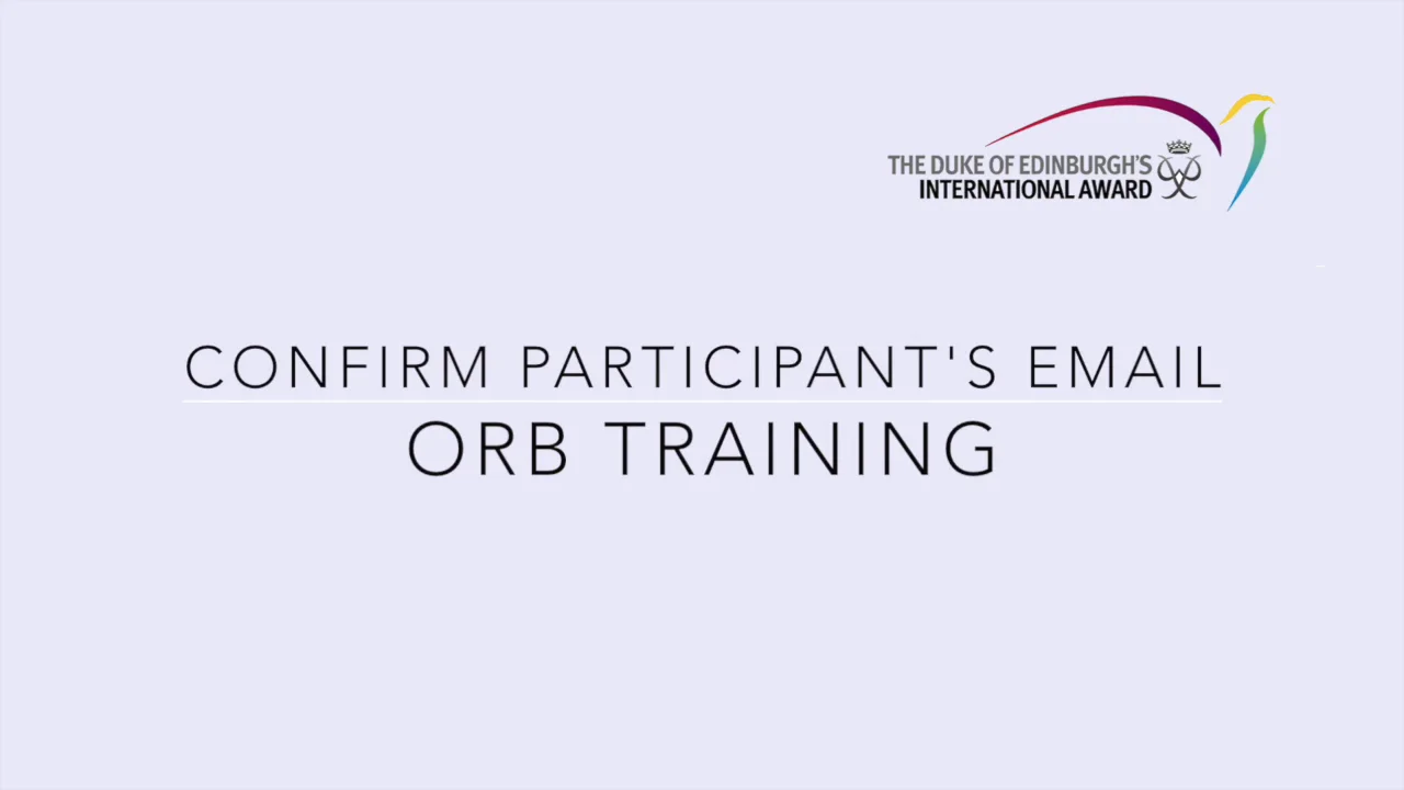 ORB confirm participant's email on Vimeo