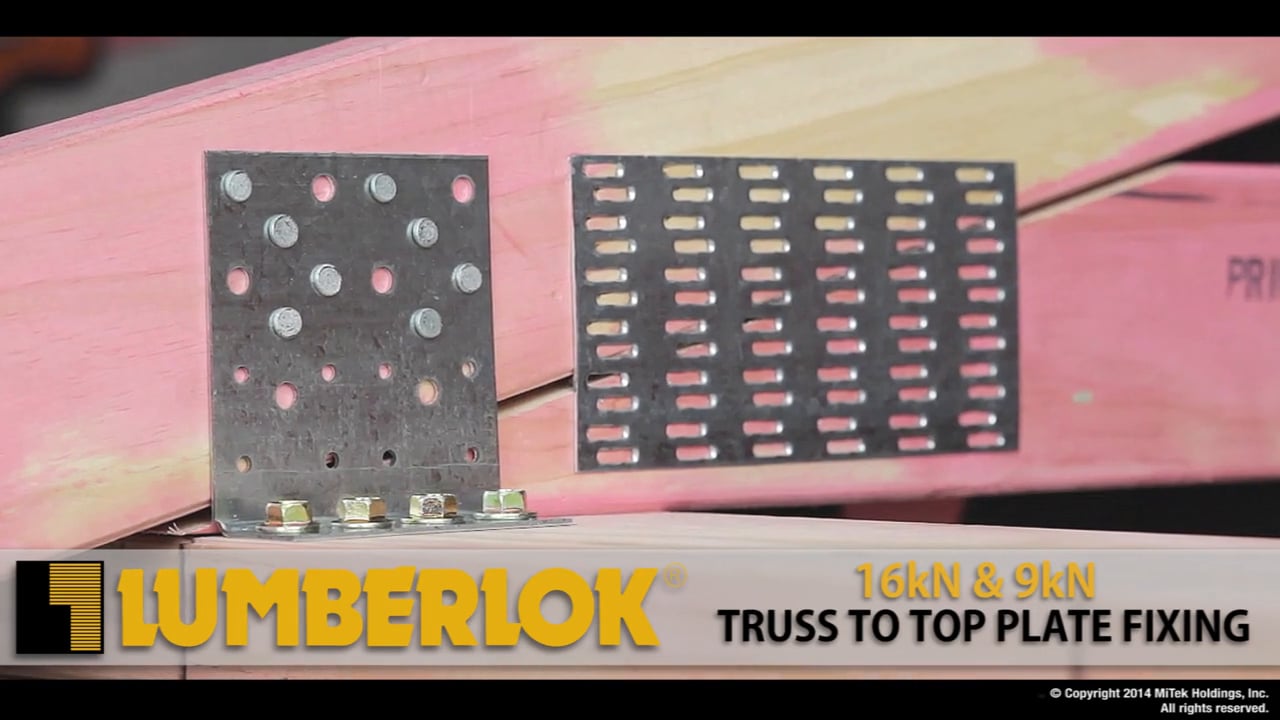 LUMBERLOK 16kN & 9kN Truss to Top Plate Fixing on Vimeo