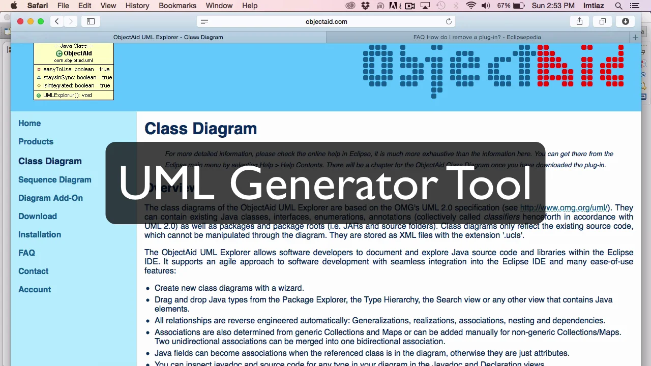 UML Generator Utility on Vimeo
