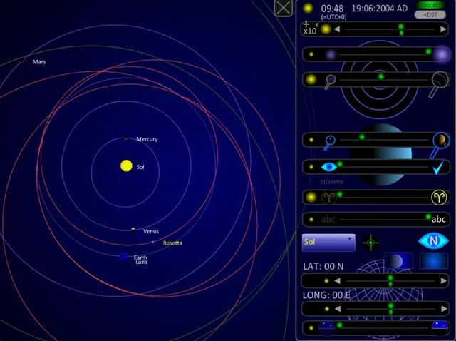 Landing Philae Orbit Path