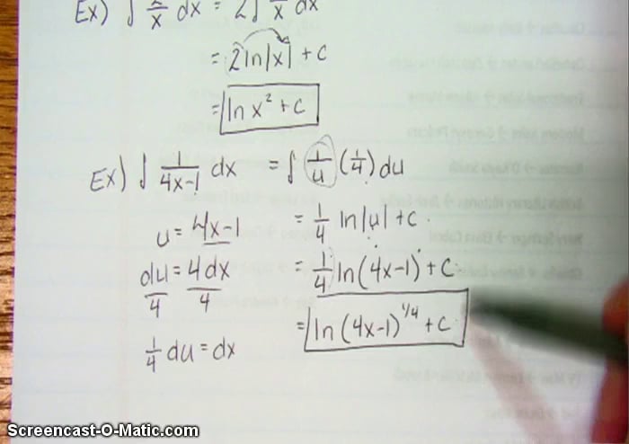 Log Rule for Integration Basics on Vimeo
