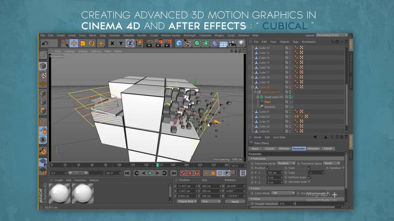 Premium tutorial No 5 : Creating Advanced 3d motion graphics in Cinema ...