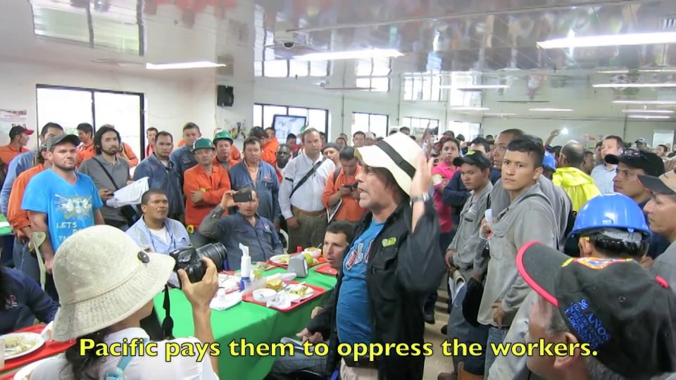 USO Addresses Workers in Rubiales on Vimeo