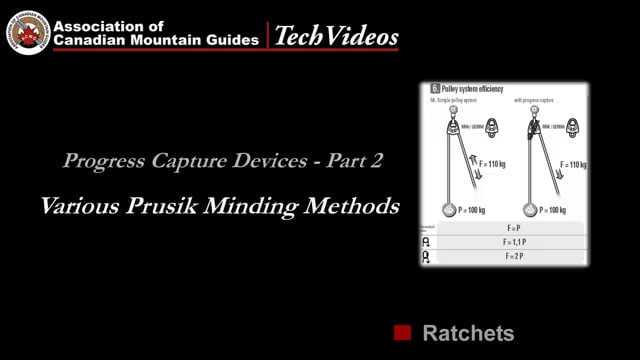 Progress Capture Part 2 Various Prusik Minding Methods on Vimeo