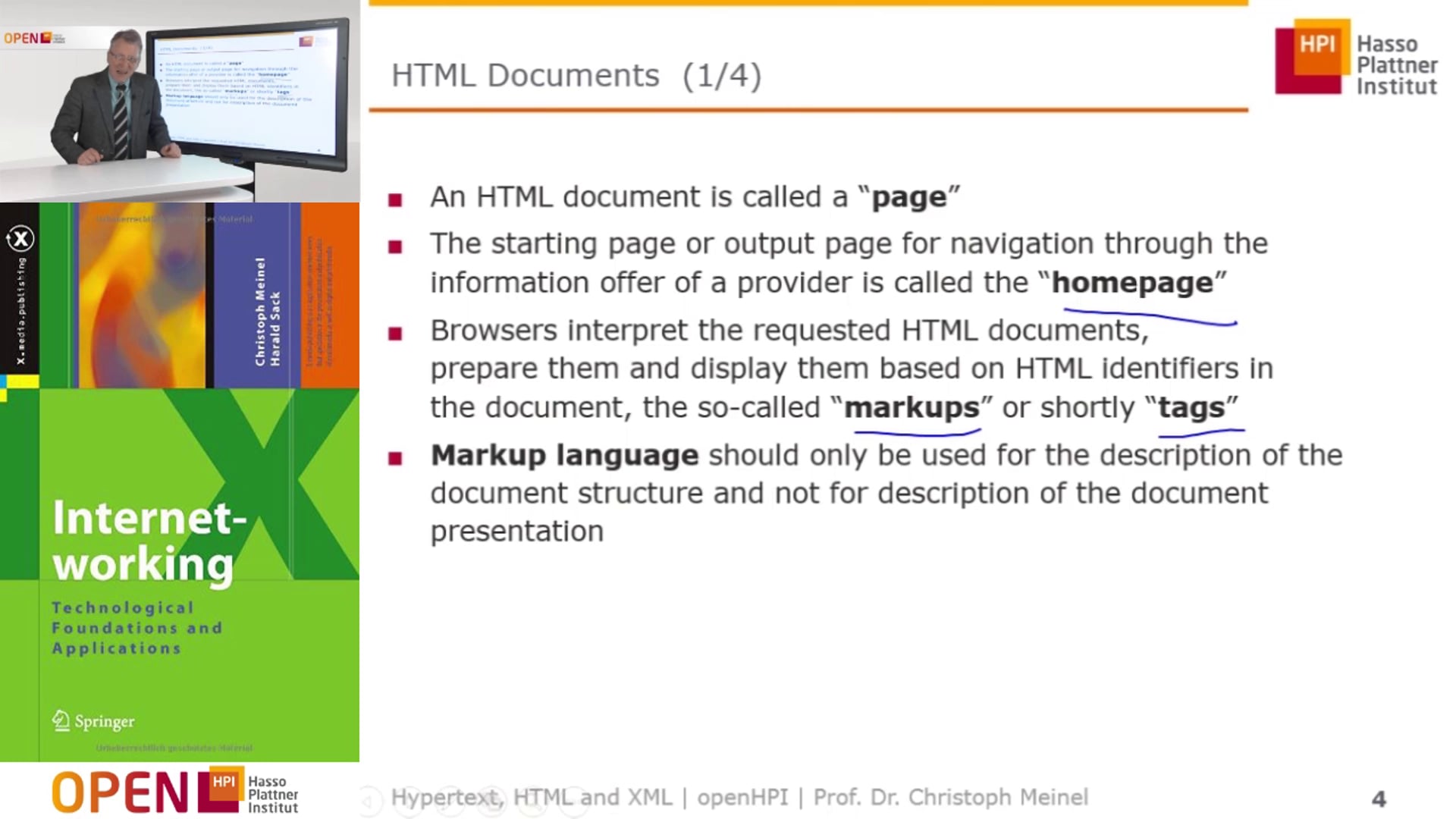 1.02 Hypertext, HTML and XML | Web Technologies | openHPI