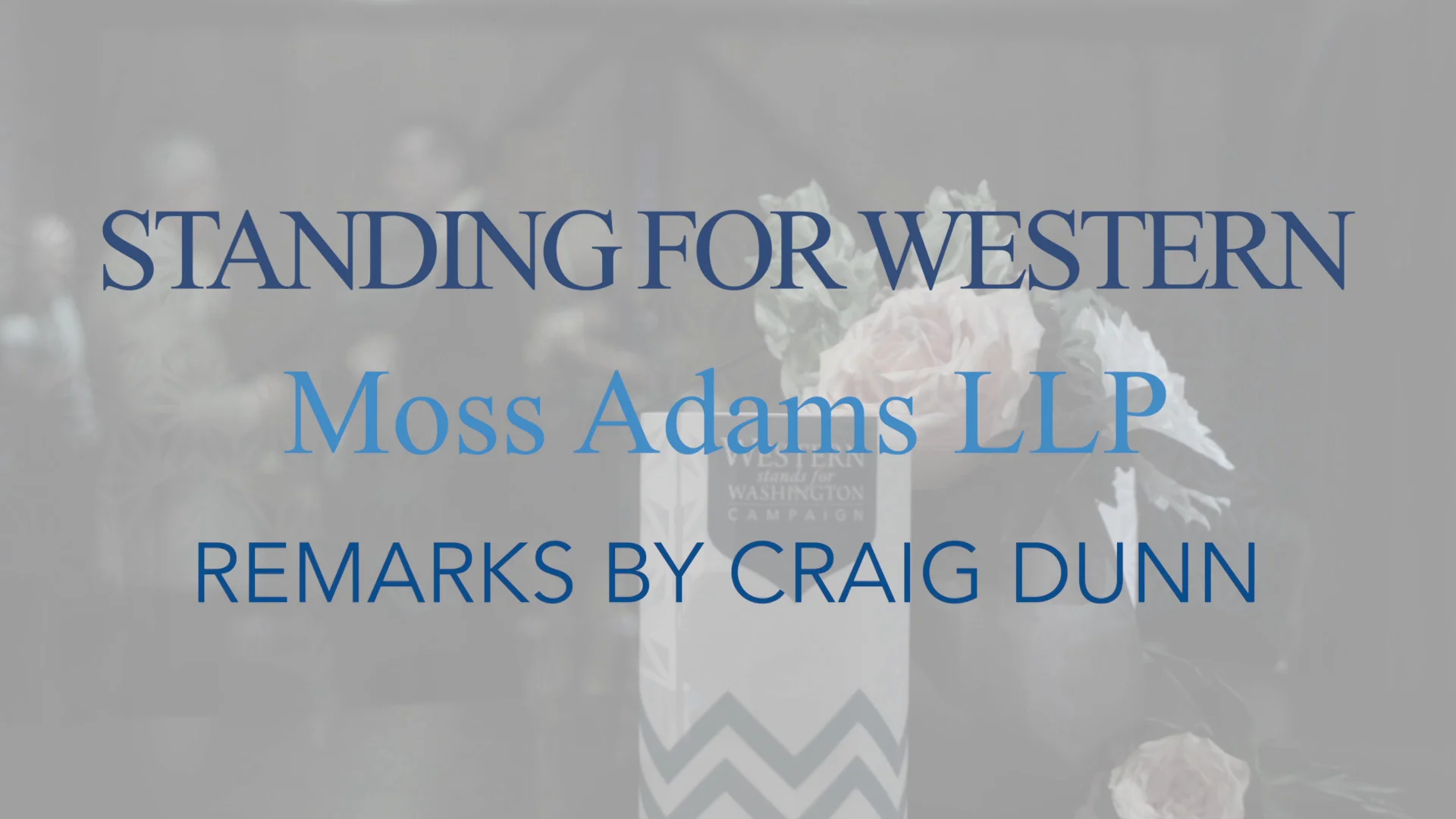 Standing for Western: Moss Adams LLP on Vimeo