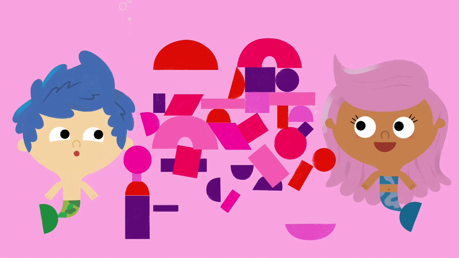 NICK JR 2015 VALENTINES TV IDS - Heart Blocks w Bubble Guppies