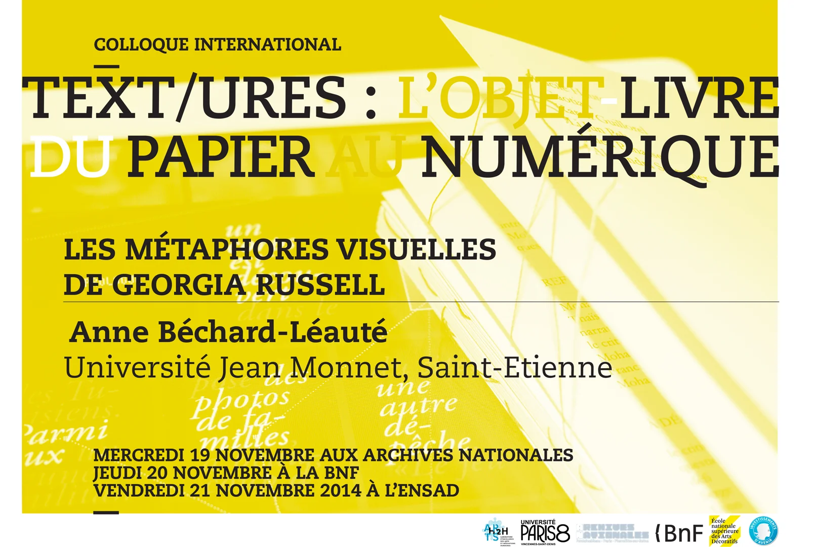 Anne Bechard Leauté - L'objet livre du papier au numérique on Vimeo
