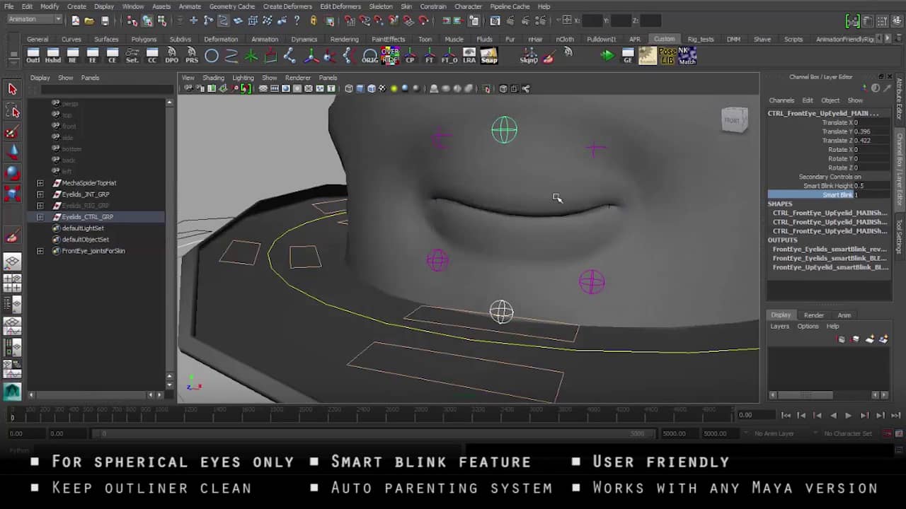 Maya/Python: Auto Eyelids Rig on Vimeo