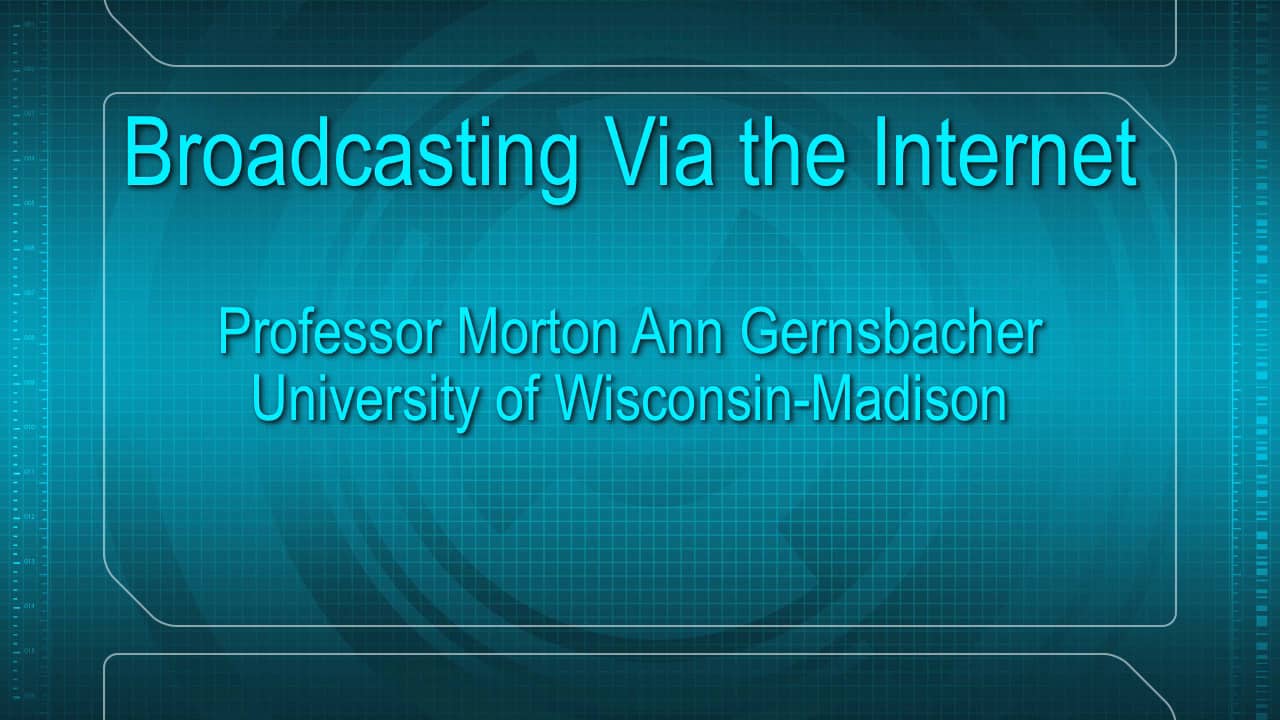 Broadcasting Via The Internet on Vimeo