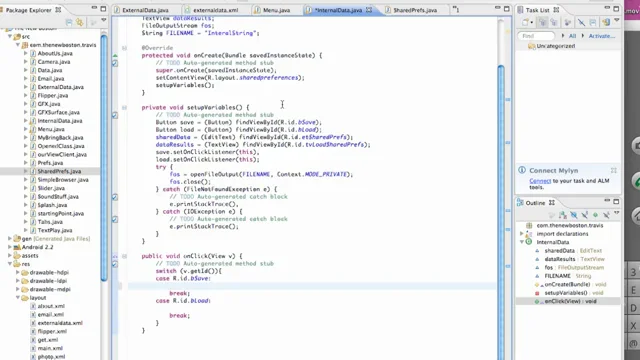 Android Application Development Tutorial - 99 - Writing Data to File ...