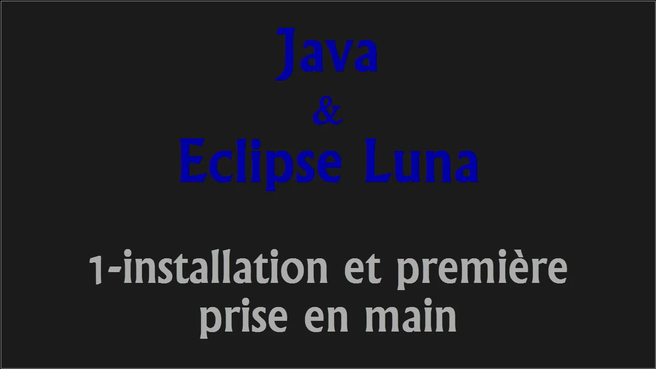 Installer Java Eclipse Luna on Vimeo